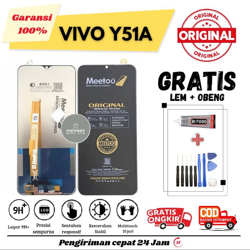 Jual Lcd VIVO Y51A GRATIS lem + Obeng Touchscreen Original MEETO ...