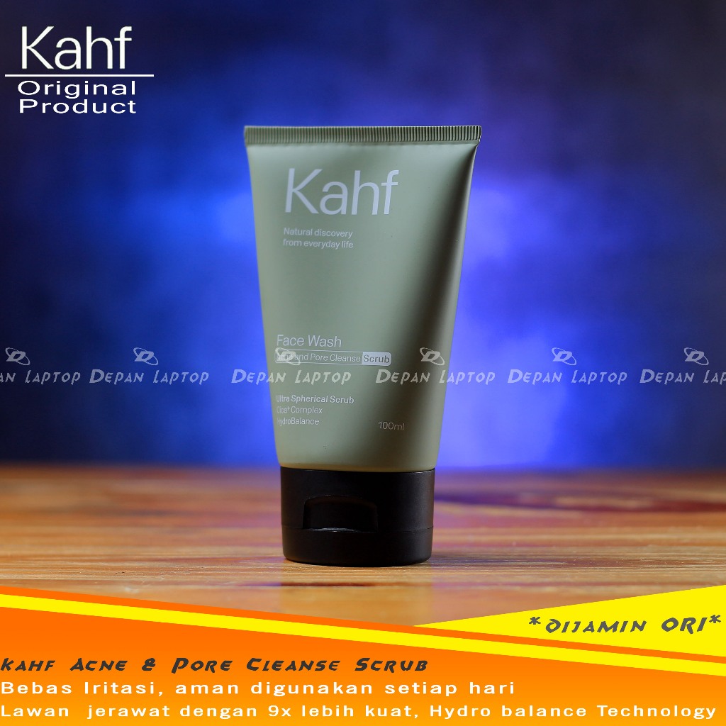 Jual Kahf Hijau Muda Acne & Pore Cleanse Scrub Face Wash Sabun Cuci ...