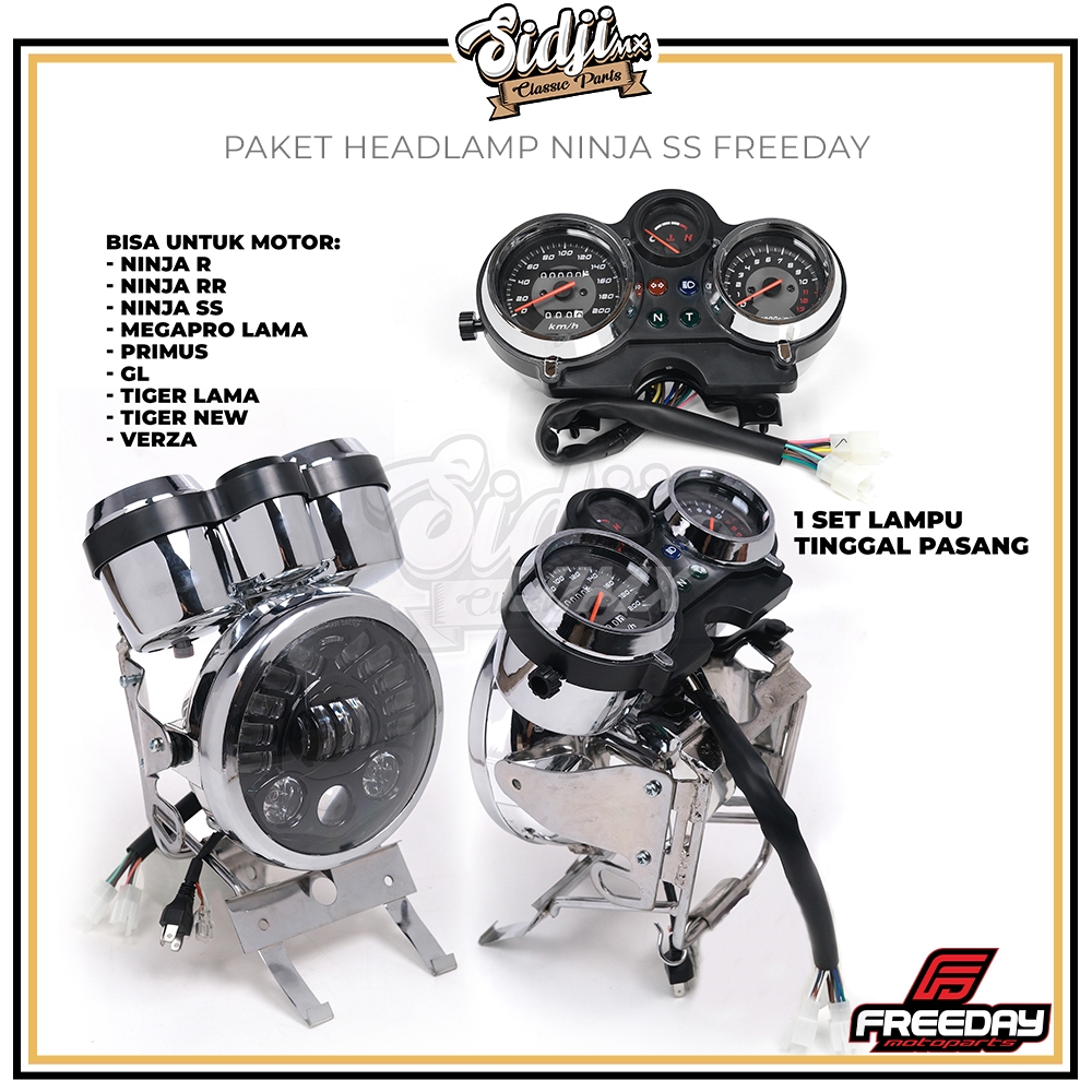Jual Paket Headlamp Ninja SS Freeday Laser Led Predator Wings Halley GT ...