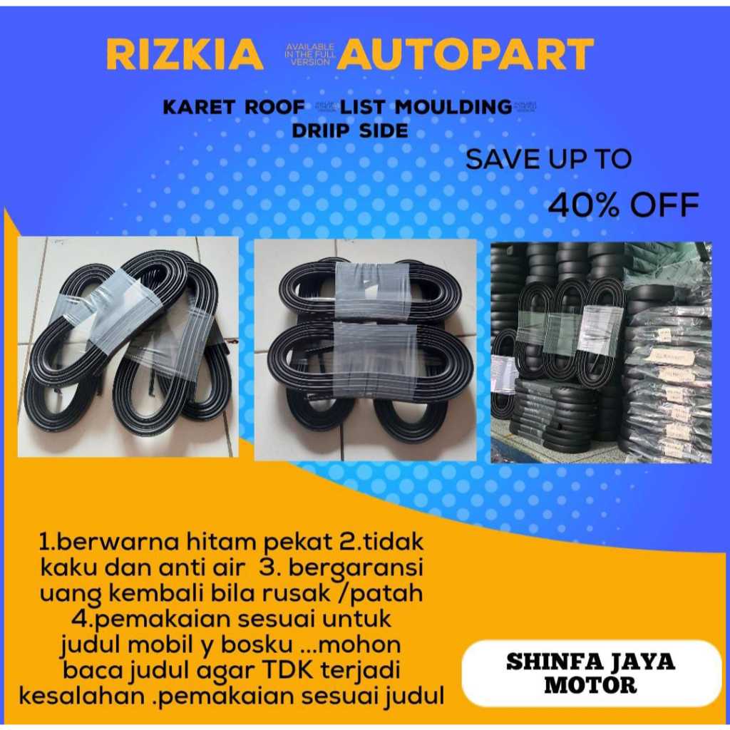 Jual list moulding/karet roof/list atap /driip side roof mobil avanza ...