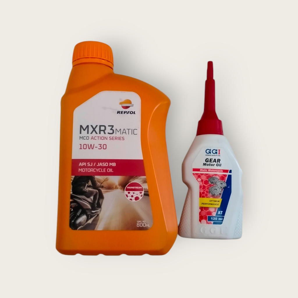 Jual Oli Repsol MXR3 matic 10w30 0.8L + GGI gear oli 120 ML (Paket ...
