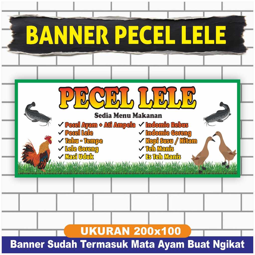 Jual Banner Spanduk Pecel lele / Pecel Ayam | Shopee Indonesia