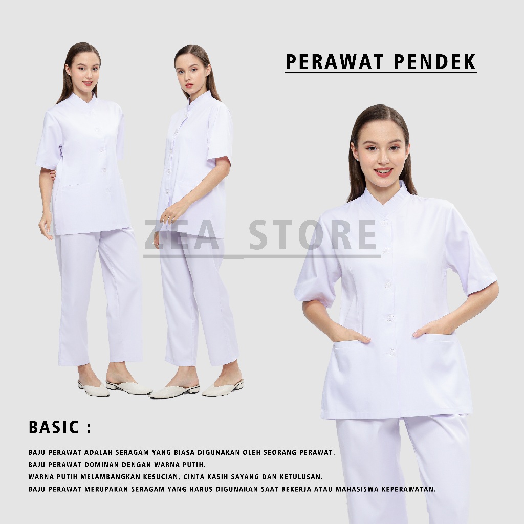 Jual Baju Perawat Putih Baju Perawat Bidan Dinas AKPER Dan AKBID ...