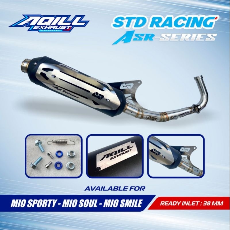 Jual Knalpot Standar Racing Type ASR-BLACK SERIES For Mio Sporty • Mio ...