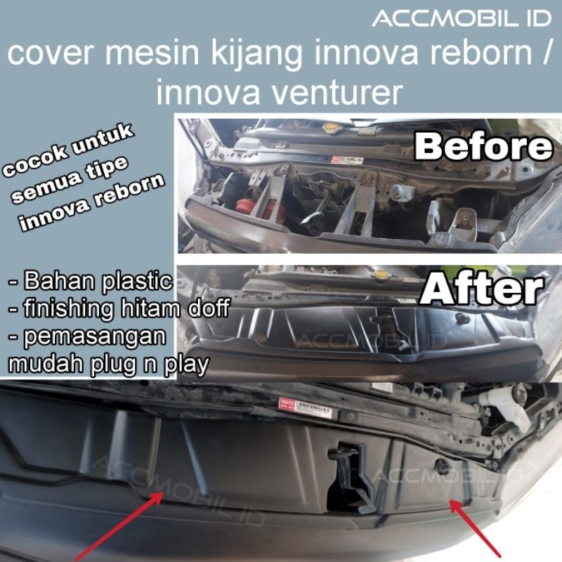 Jual cover mesin kijang innova reborn / innova venturer cover mesin ...