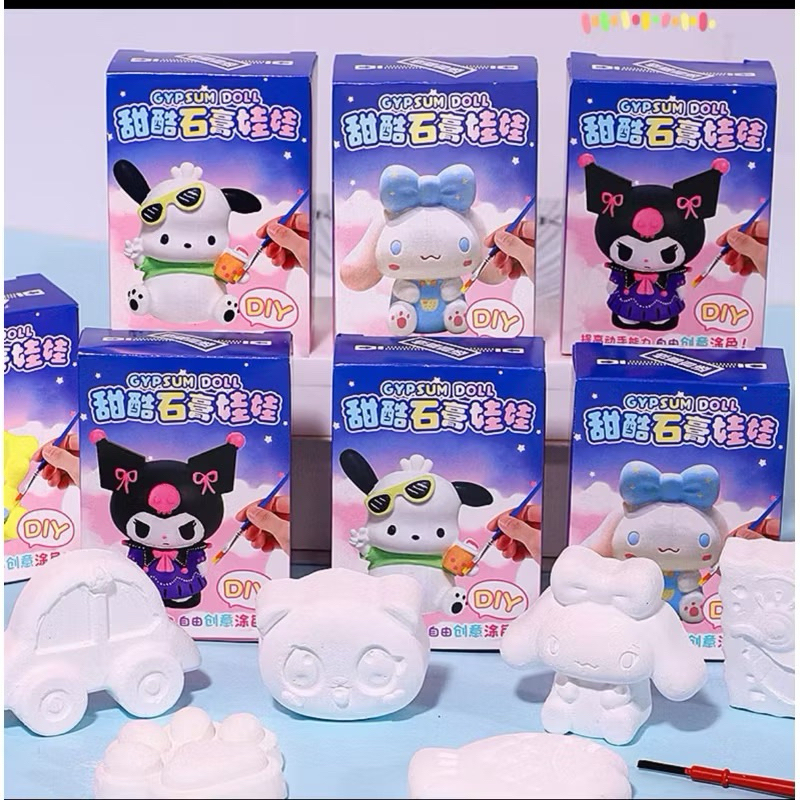 Jual [PSS] MAINAN DIY GYPSUM PAINTING KARAKTER LABUBU SANRIO | GYPSUM ...