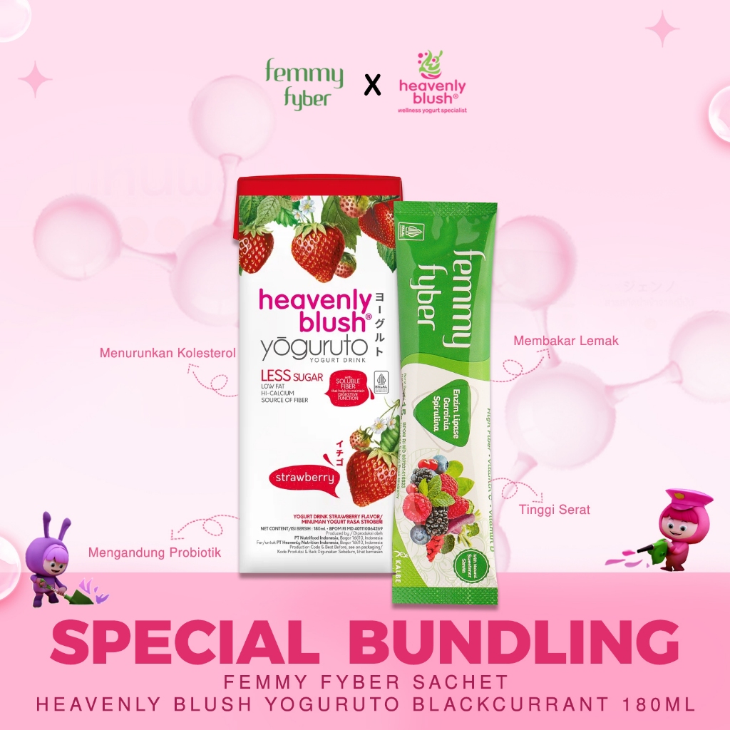 Jual Femmy Fyber Minuman Fiber Tinggi Serat - 1 Sachet + Heavenly Blush ...