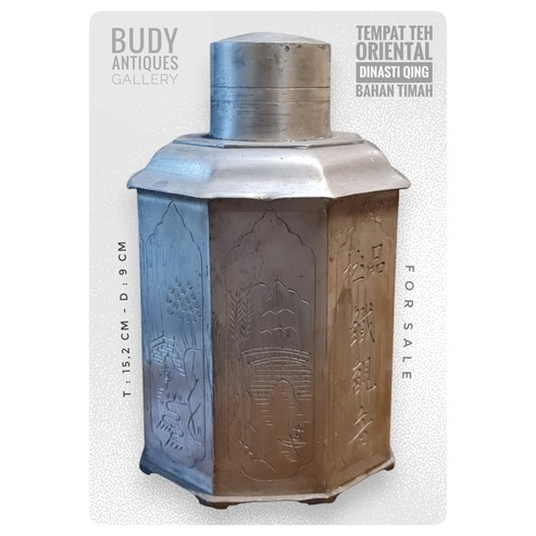 Jual Tempat Teh Oriental Dinasti Qing Bahan Timah | Shopee Indonesia