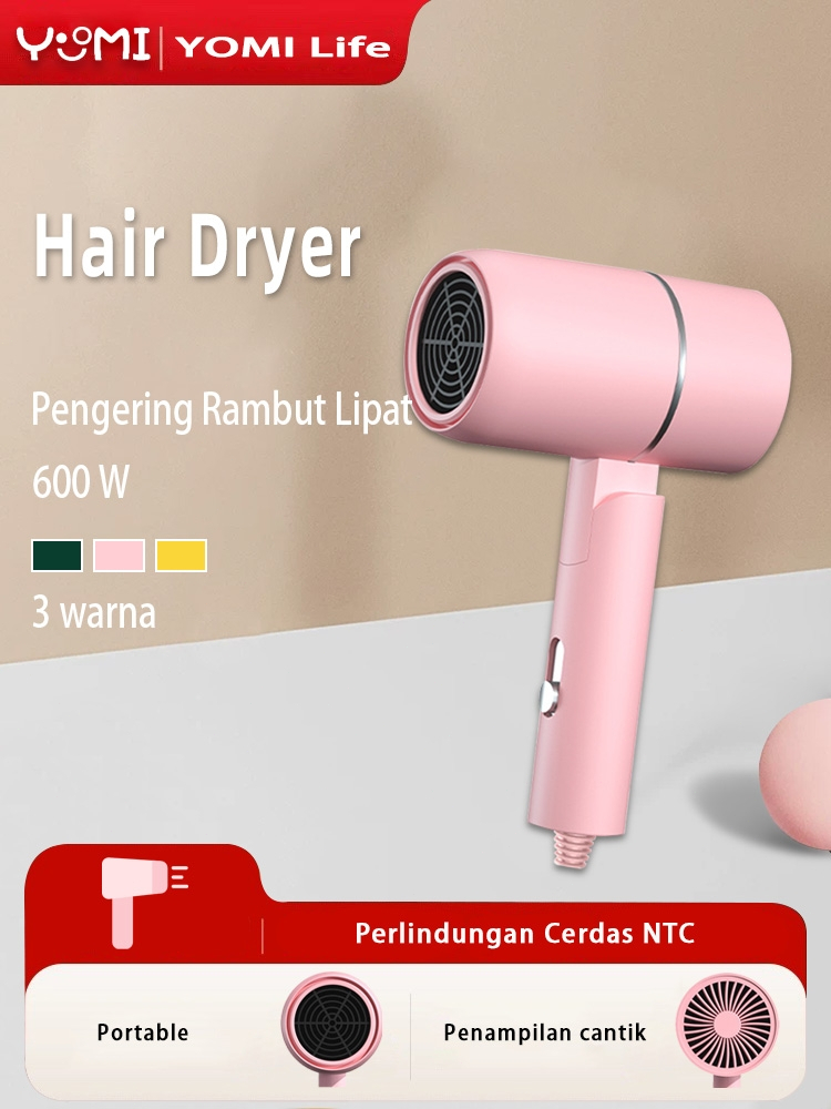 Jual Hair Dryer Pengering Rambut Lipat 600W / Pengering Rambut Portable ...