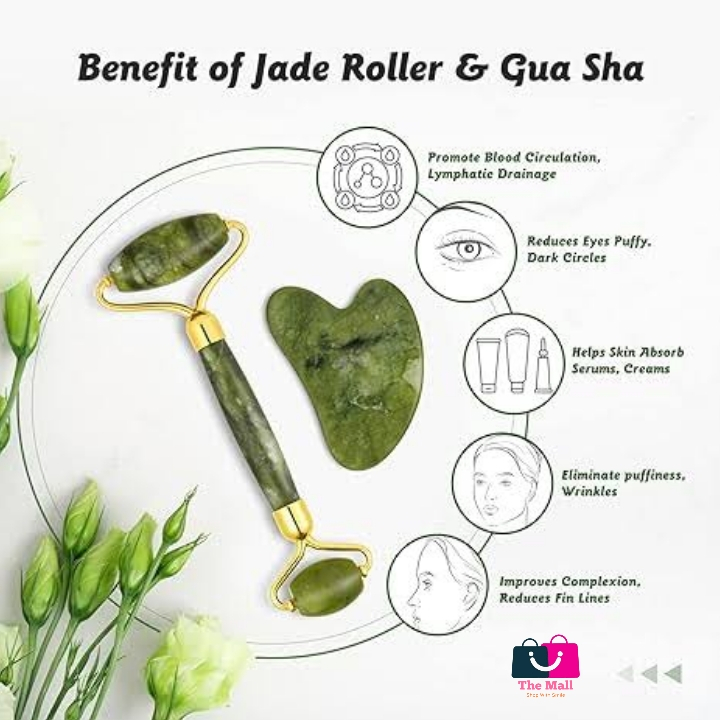 Jual (The Mall) Jade Roller Anti Kerut Roller Pemijat Wajah Menjadi ...