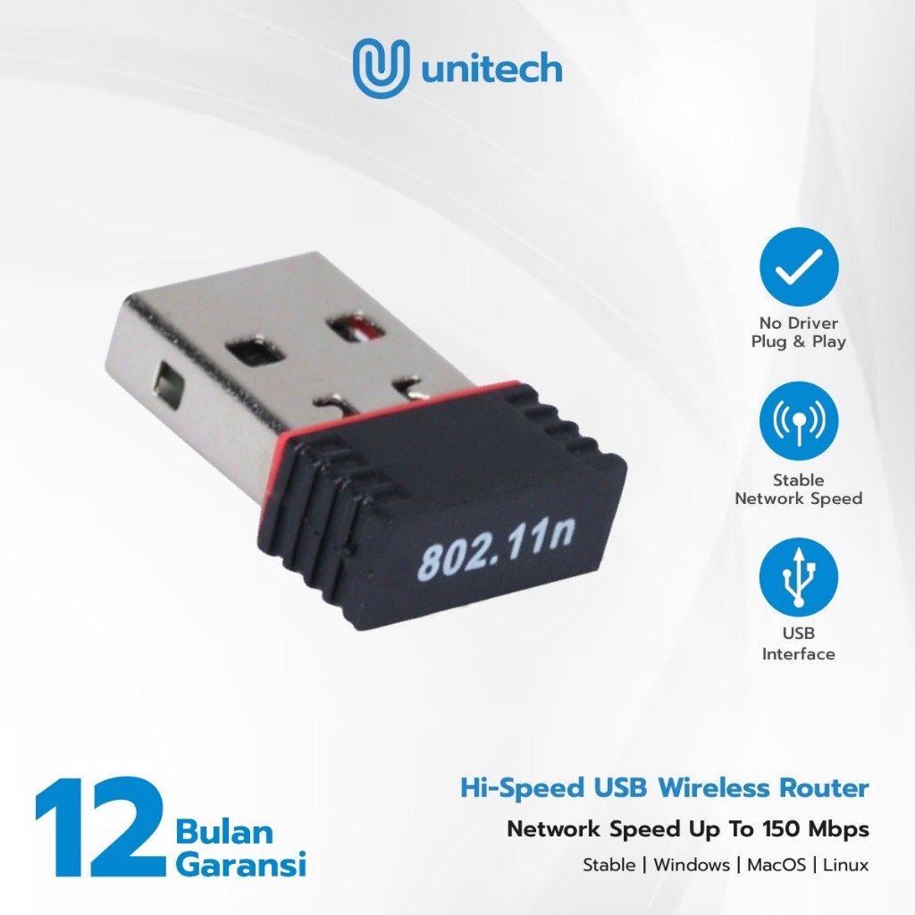 Jual USB Wifi Adapter 150Mbps - Wireles Adapter Network Dongle Penangkap Sinyal Wifi Plug and ...