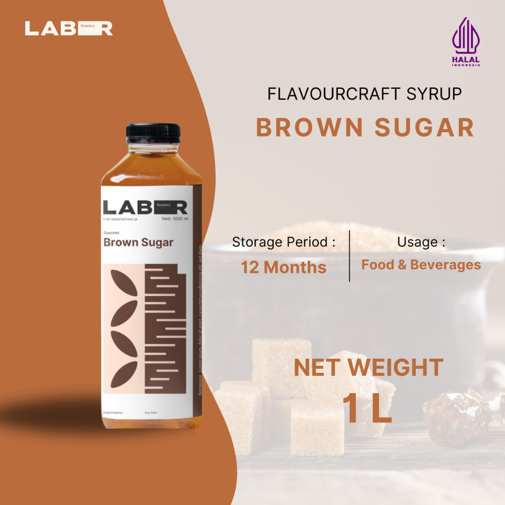 Jual LABR Brown Sugar Syrup (Sirup Gula Aren) 1L | Shopee Indonesia