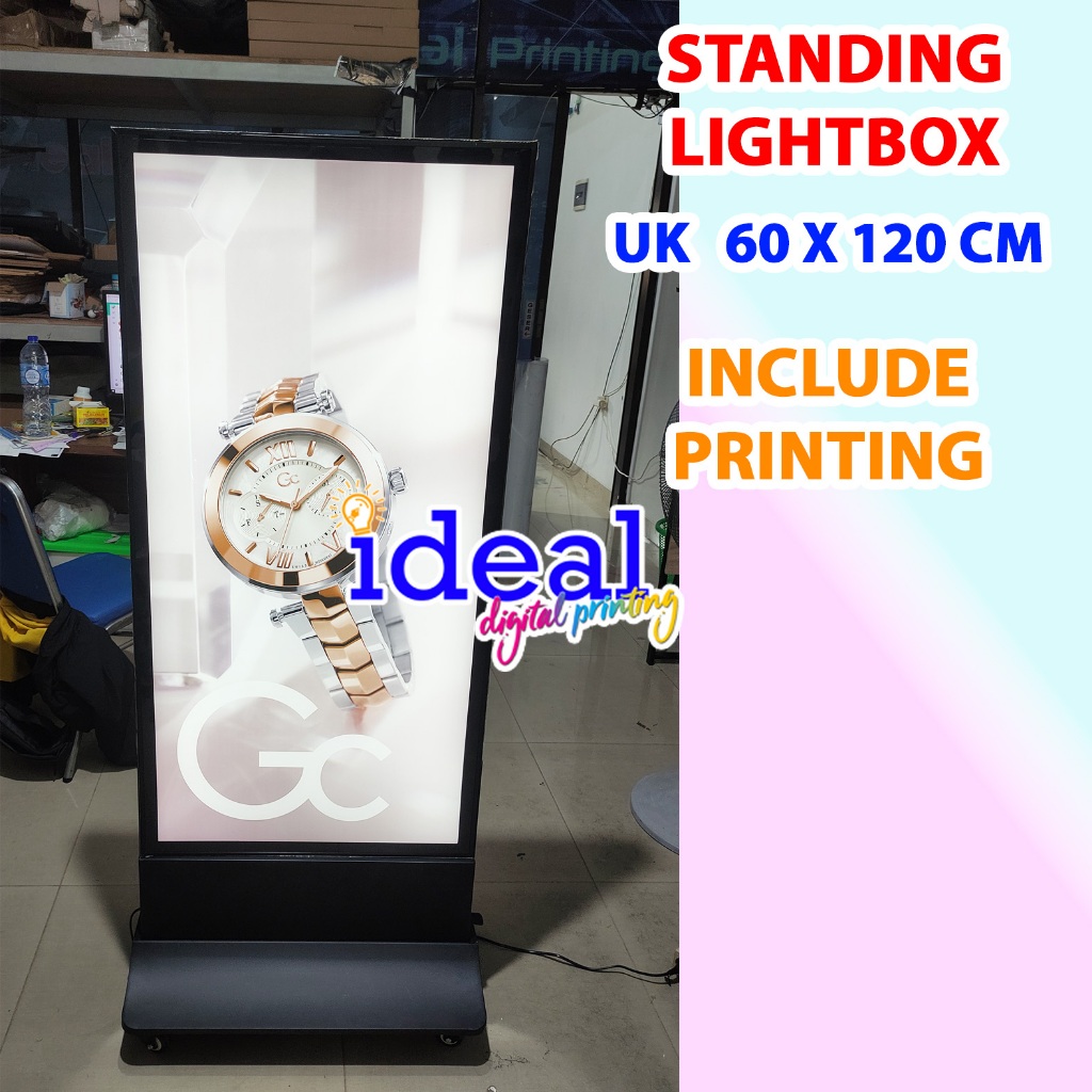 Jual Neon Box berdiri Slim Light Box Standing Portable lightbox Neonbox | Shopee Indonesia