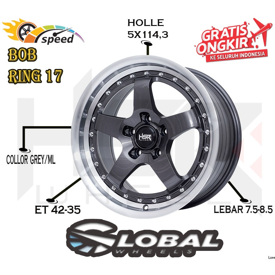 Jual Velg Mobil Samlong Ring 17 HSR Bob Buat Hrv Innova Terios Rush Camry Civic Outlander ...