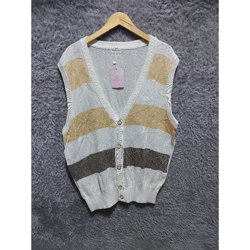 Jual REXTAR VEST / ROMPI RAJUT KANCING KEPANG OVERSIZE | Shopee Indonesia