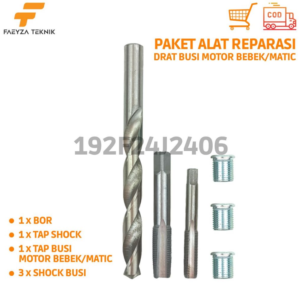 Jual Paket Komplit Alat Reparasi Drat Busi Motor Bebek Matic Ovebosh ...