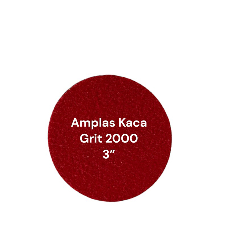 Jual Amplas kaca grit 2000 ukuran 3 inchi velcro | Shopee Indonesia