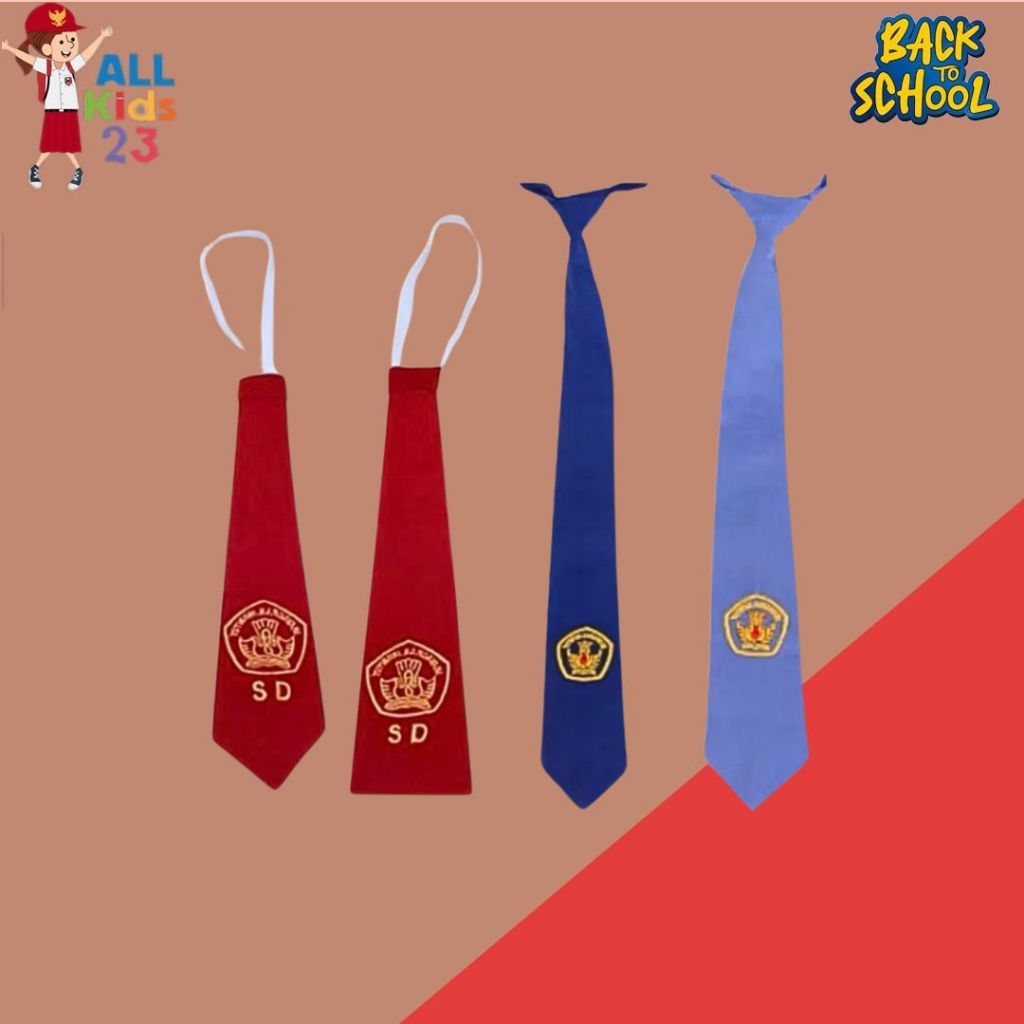 Jual Dasi Sekolah SD Laki Laki Perempuan Logo Bordir Koputer | Shopee ...