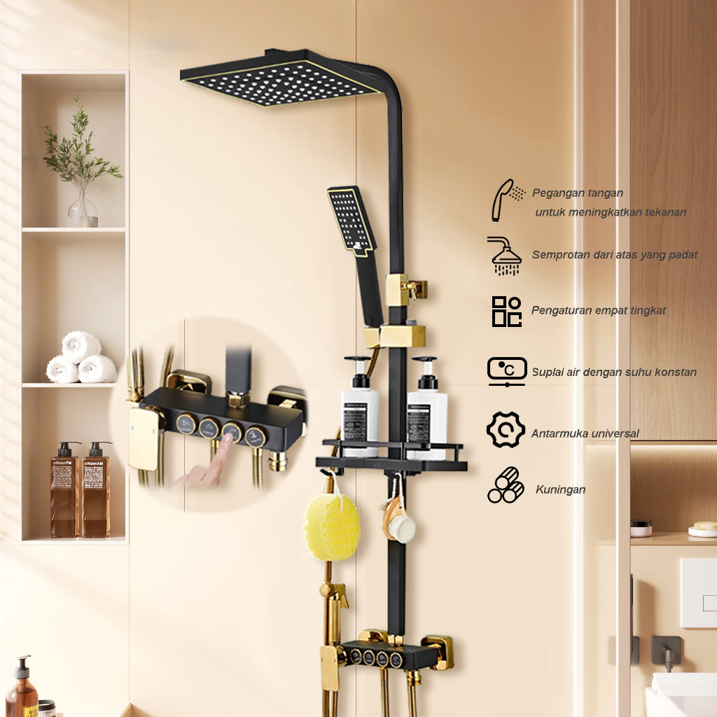 Jual Shower Set Kamar Mandi Rain Shower/Set Shower Air Panas Dingin ...