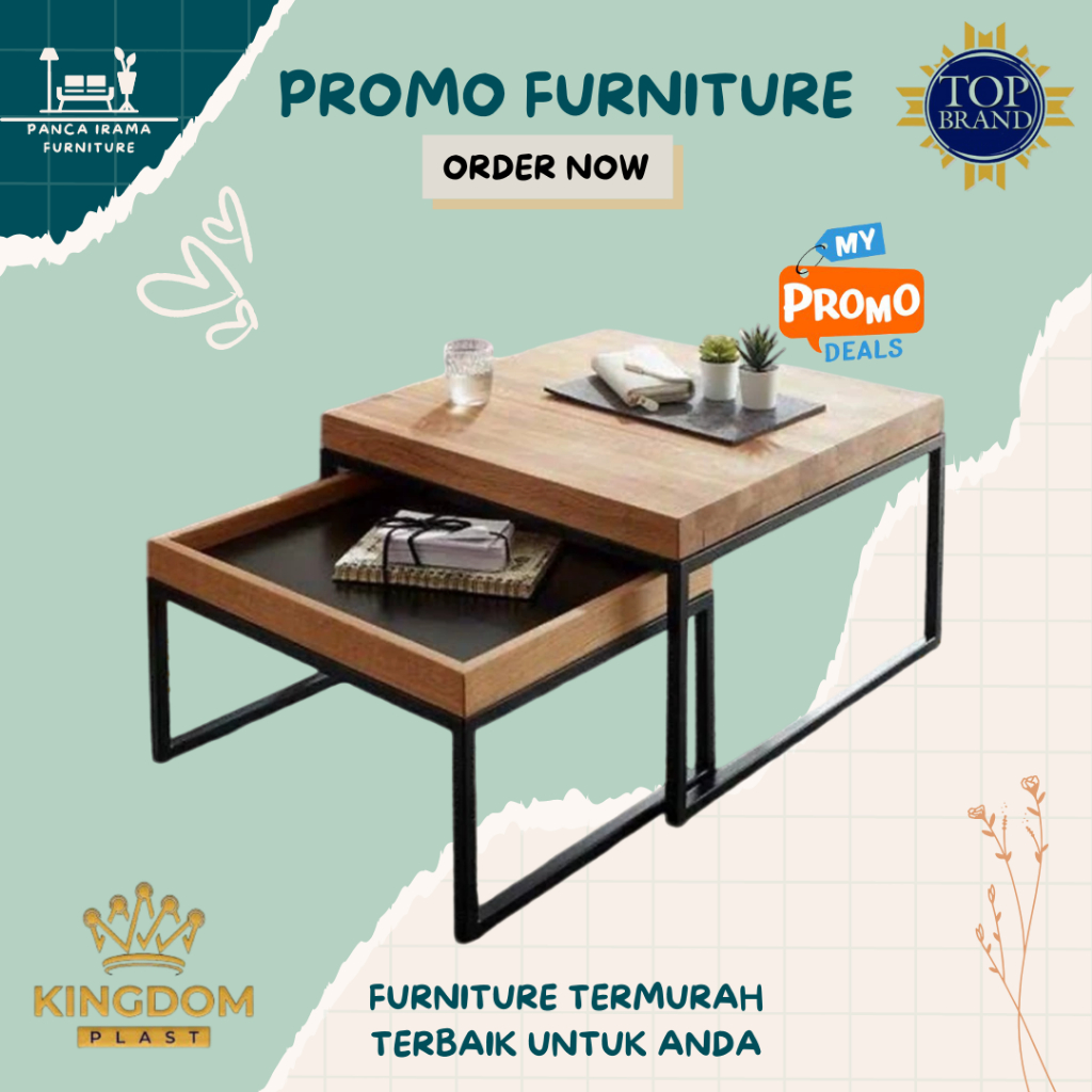 Jual KINGDOM PLAST MEJA TAMU / DROWER TABLE / MINIMALIS PREMIUM ...
