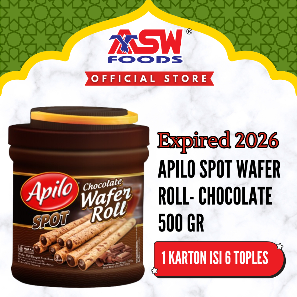 Jual Apilo Spot Wafer Stick Chocolate 500 gr ( 6 Pcs ) - Karton ...