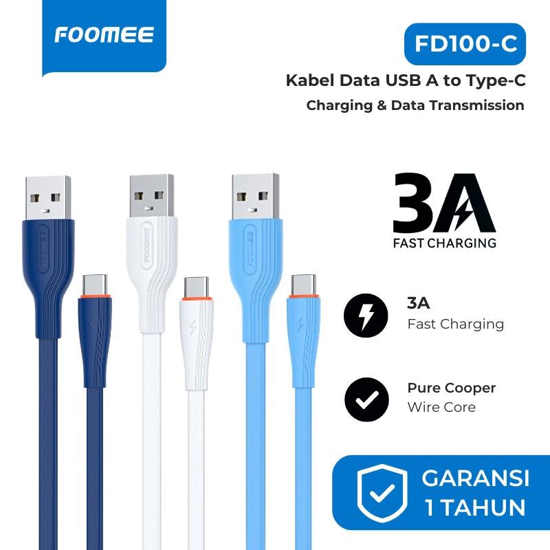 Jual Kabel Data Foomee FD100,Kabel Data TYPE-C/LIGHTNING/MICRO FAST ...
