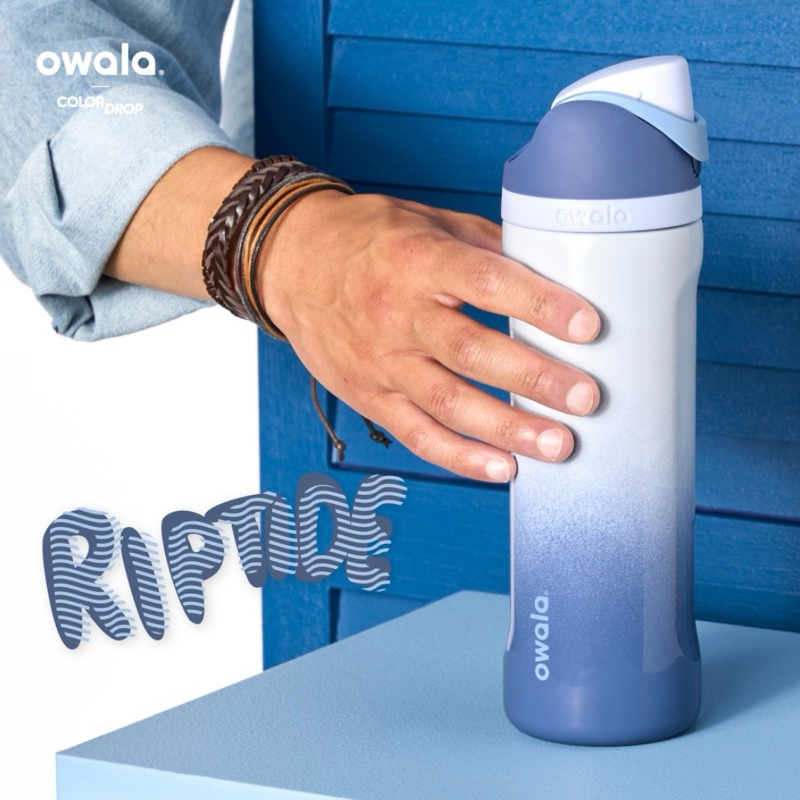 Jual [READY] Owala FreeSip 24 oz Color Drop Riptide Water Bottle ...