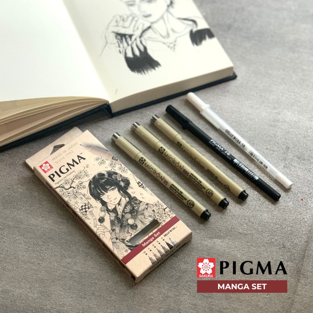 Jual Sakura Pigma Micron Drawing Pen Manga Set A MG6A | Shopee Indonesia