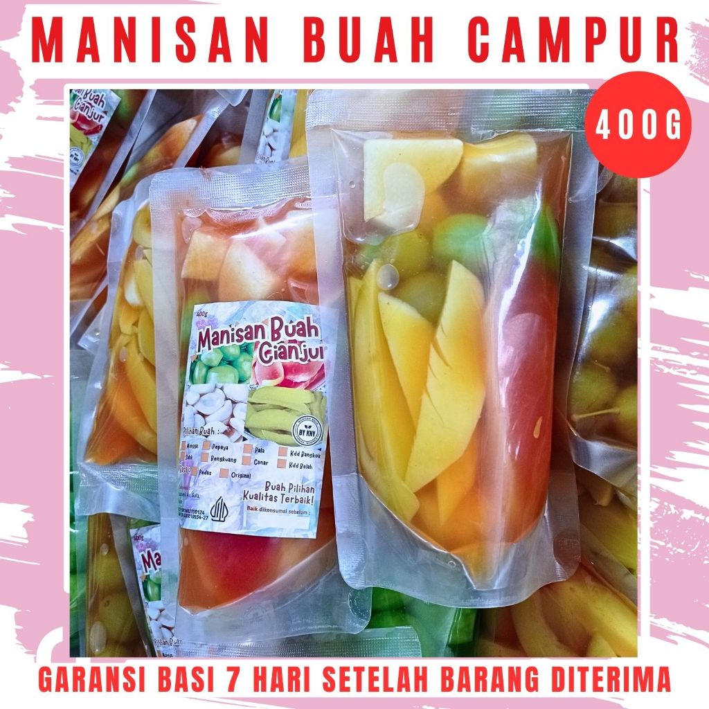 Jual BY KNY 400g Manisan Buah campur asinan buah mix rujak buah potong ...