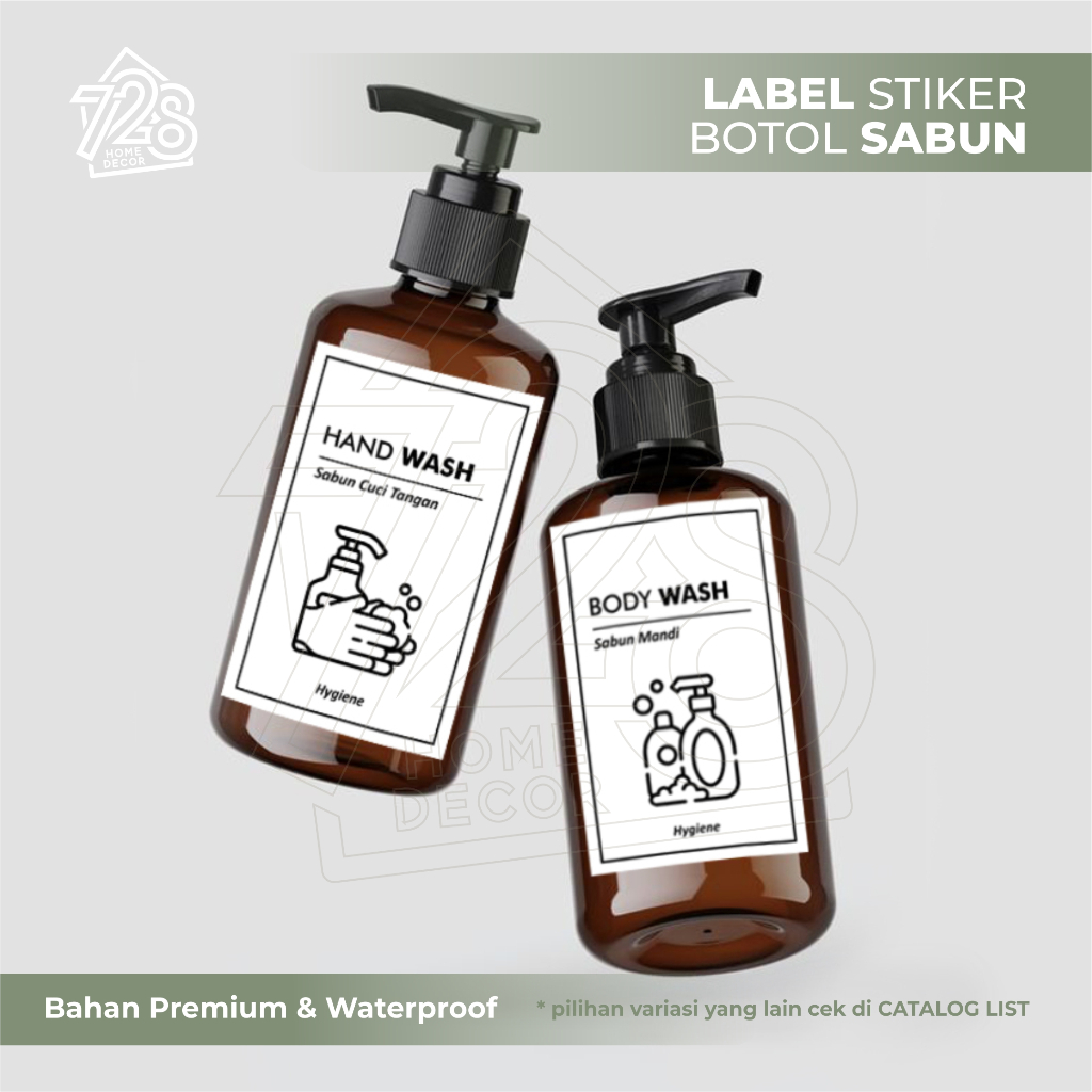 Jual Label Stiker Botol Sabun Best Seller, Anti Air - Waterproof ...