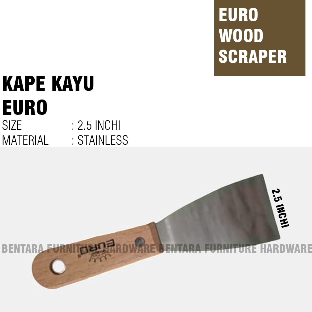 Jual KGK-25 SCRAPER KAPE GAGANG KAYU 2.5 INCHI PLAT BAJA TAHAN KARAT ...