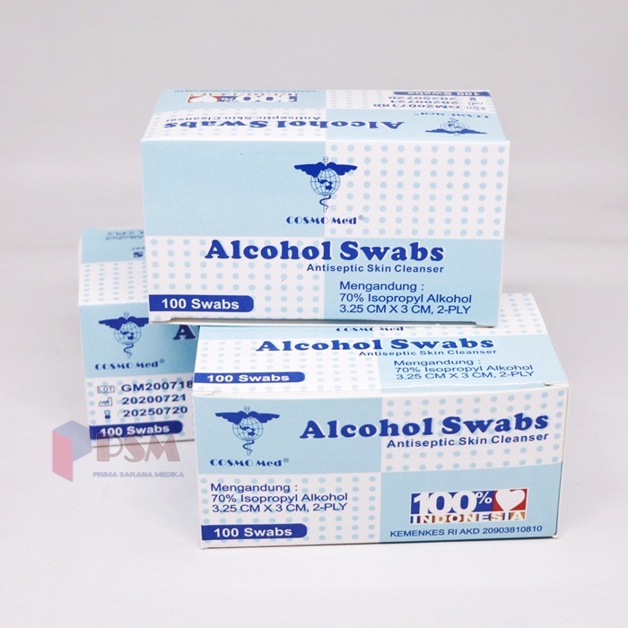Jual Avico Alcohol Pads Isopropyl 70% isi 100pcs / Tisu Alkohol One Swab | Shopee Indonesia