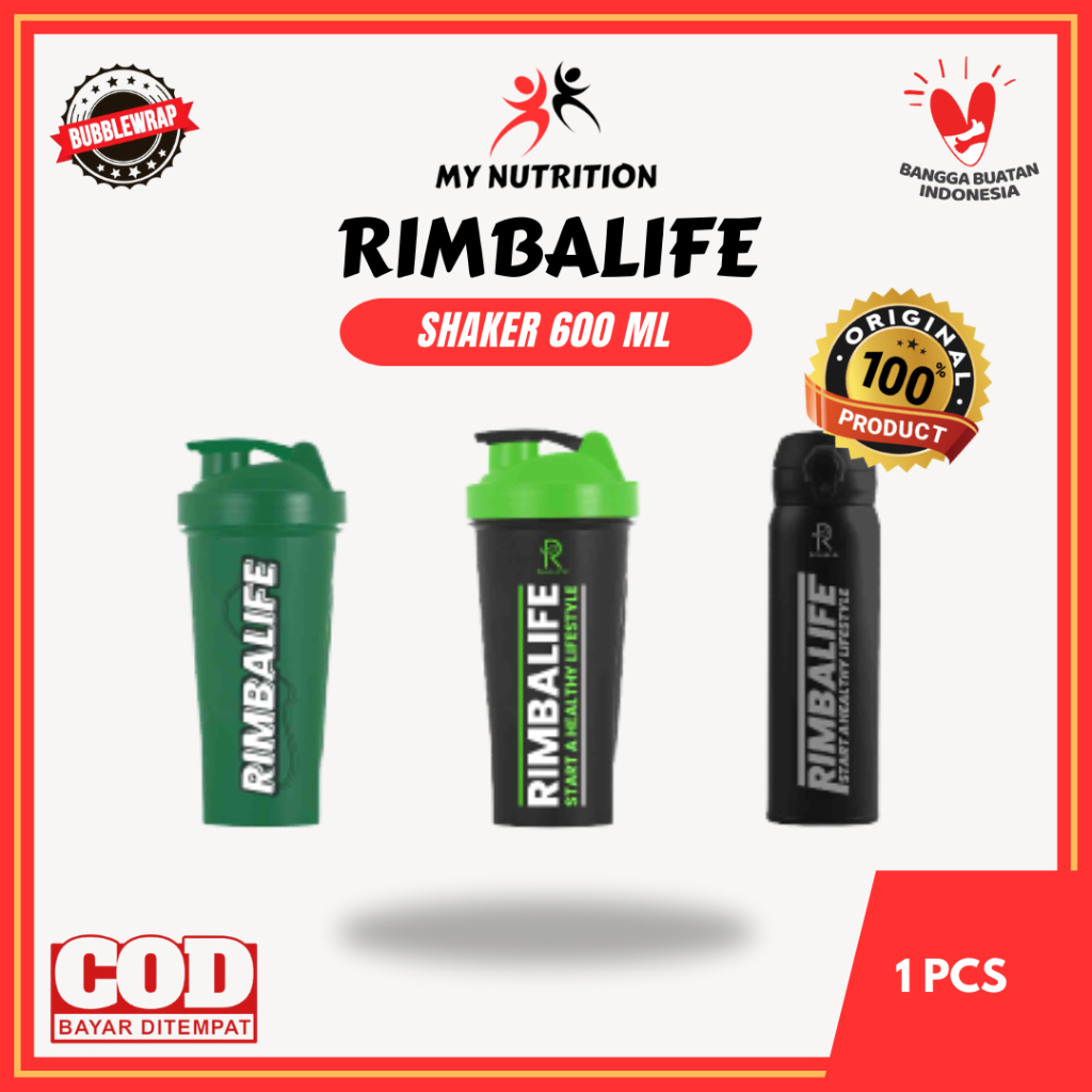 Jual Shaker Rimbalife 600ml Botol Shake Minum Fitness Gym Tumbler ...