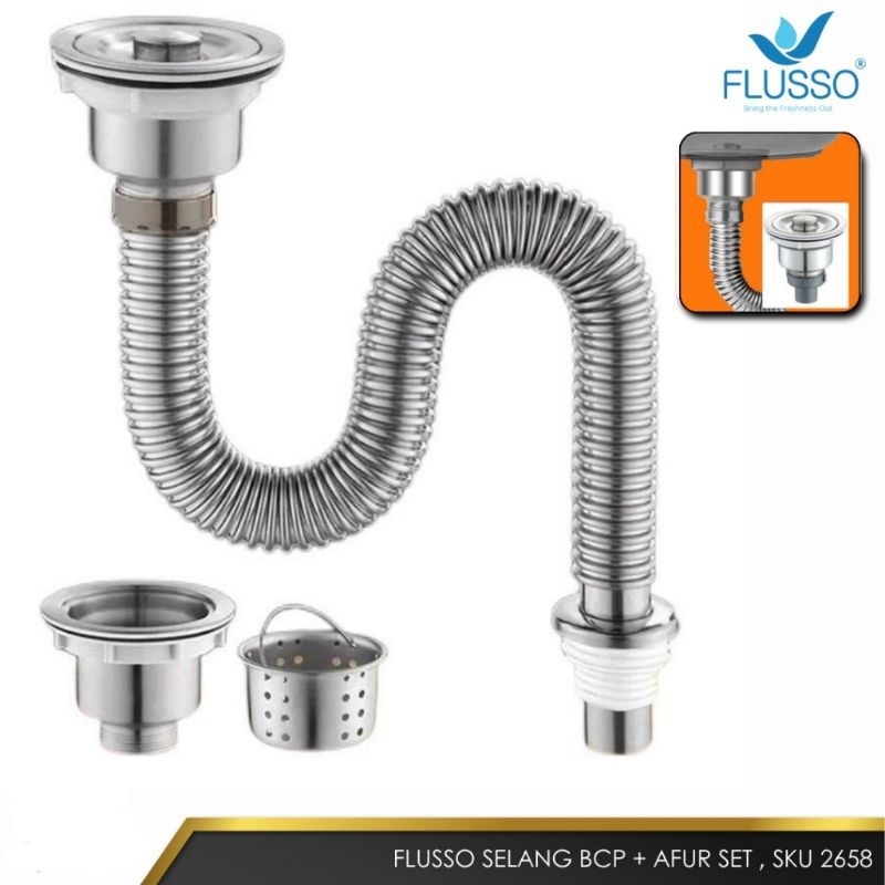 Jual Saringan + Selang Afur Wastafel Bak Cuci Piring BCP Stainless Satu ...