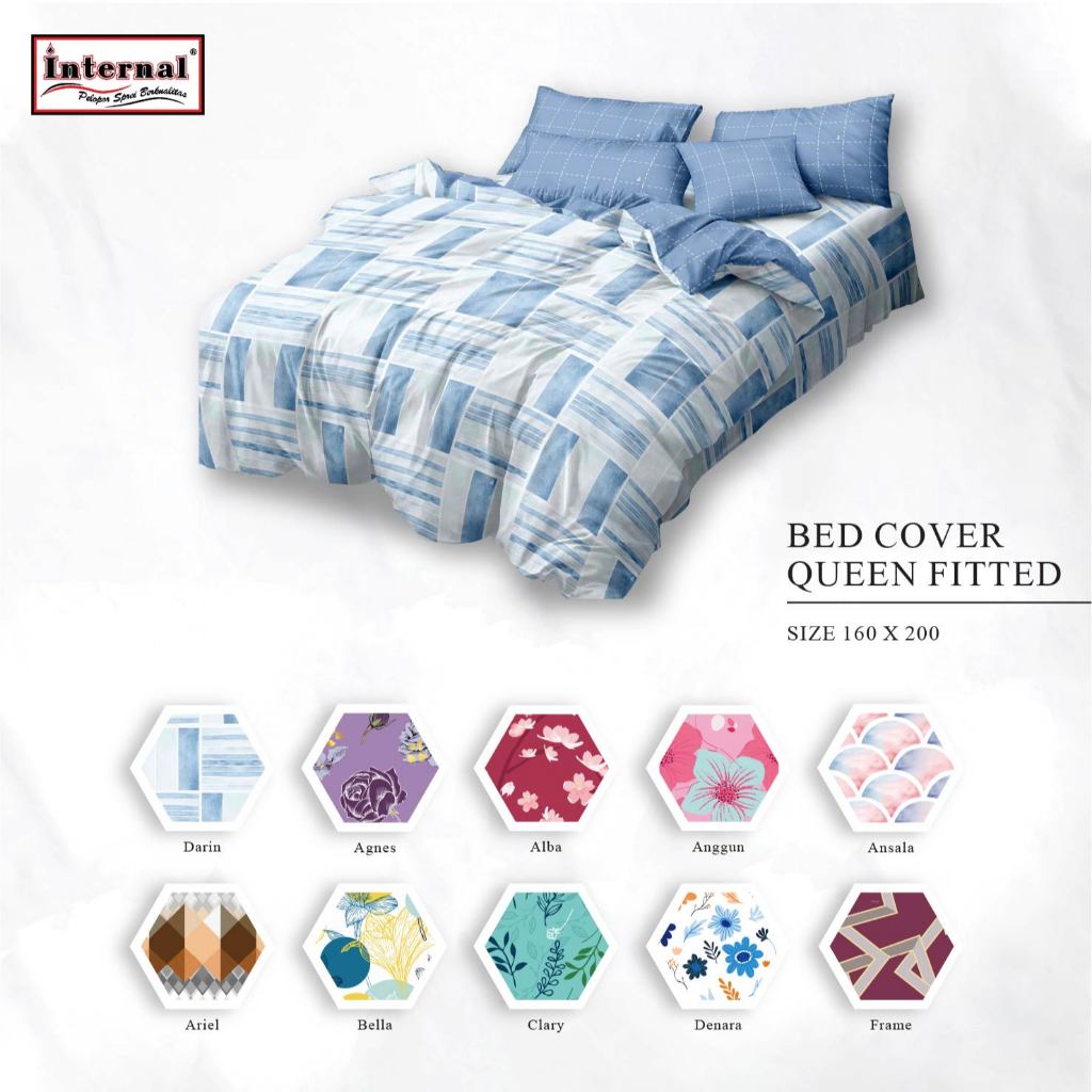 Jual Internal - Bed Cover Set Queen 160x200 Tinggi 25 Fitted "Live ...