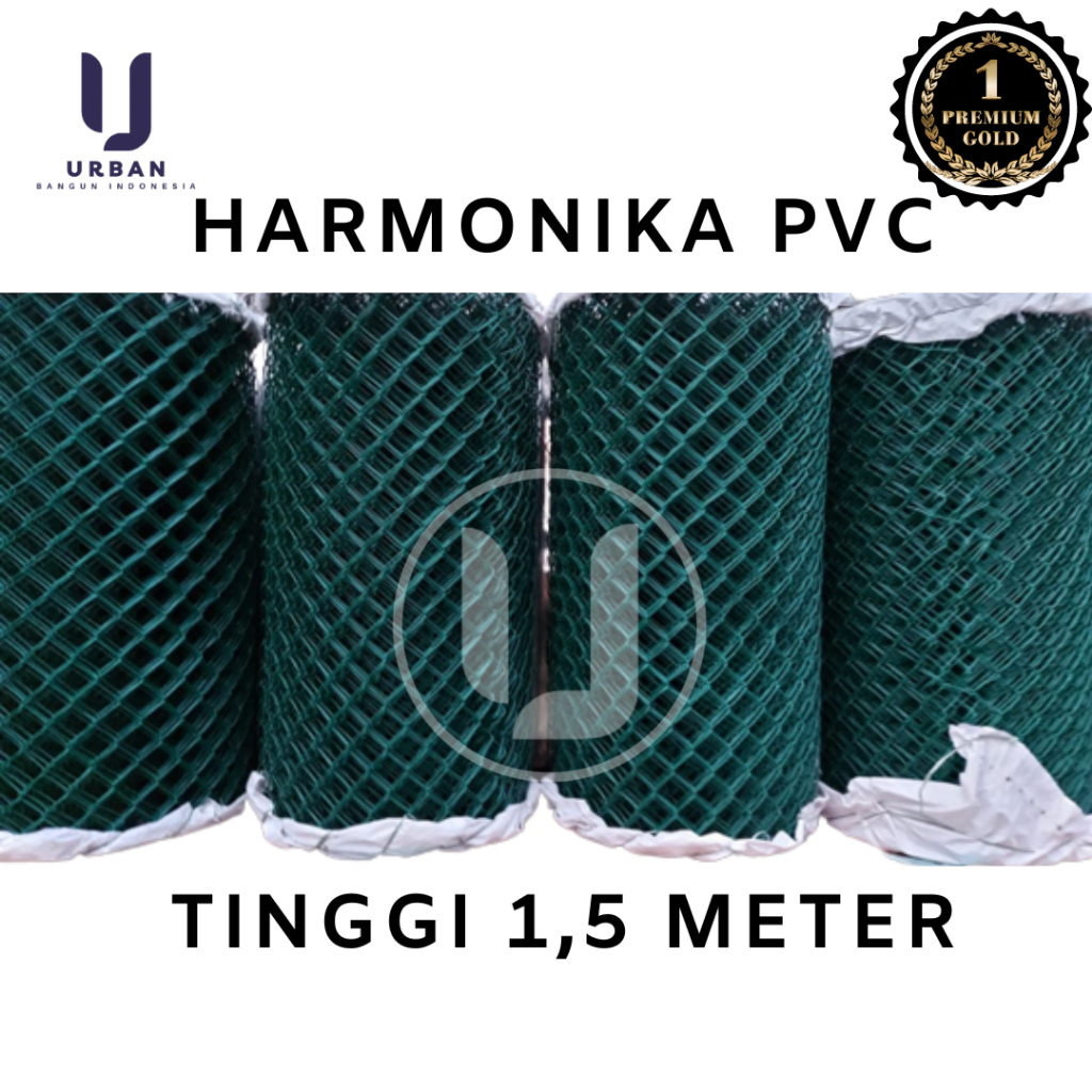 Jual Pagar kawat harmonika PVC Tinggi 1,5 meter Lubang 5cm Tebal 2,7mm ...