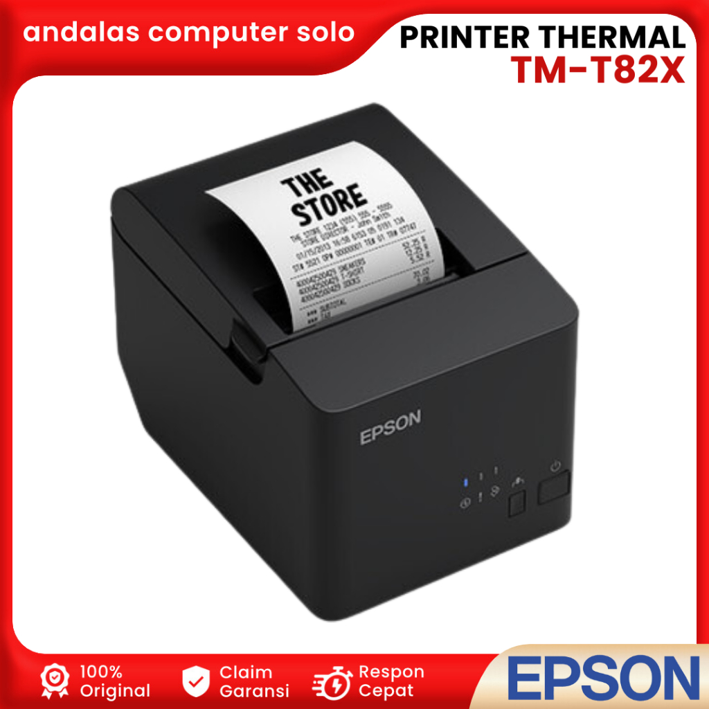 Jual PRINTER THERMAL KASIR STRUK NOTA 80mm EPSON TM-T82X POS AUTO ...