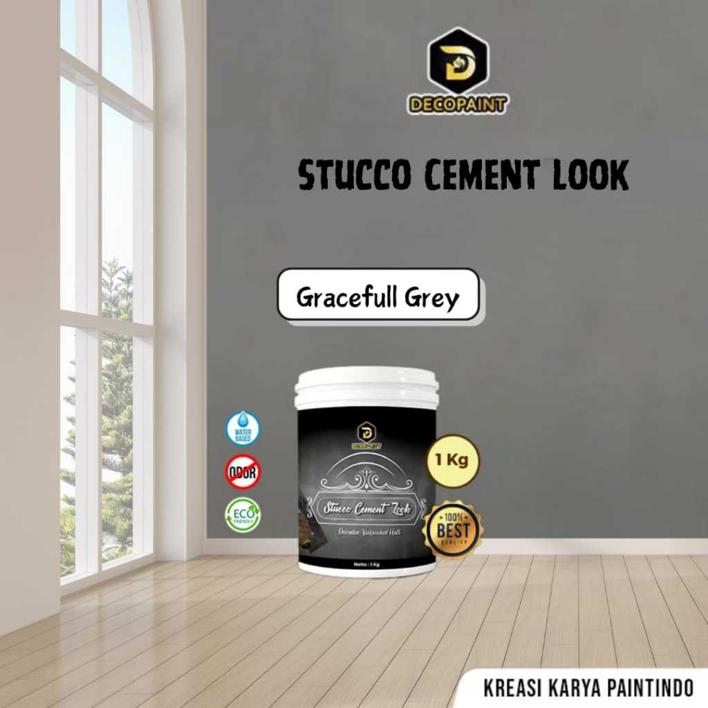Jual 1Kg Stucco Cement Look | Cat Stucco Motif Semen Ekspos - Gracefull ...
