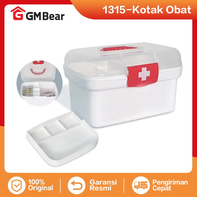 Jual GM Bear Kotak P3K 1315 - Kotak Penyimpanan Obat Box Obat | Shopee ...