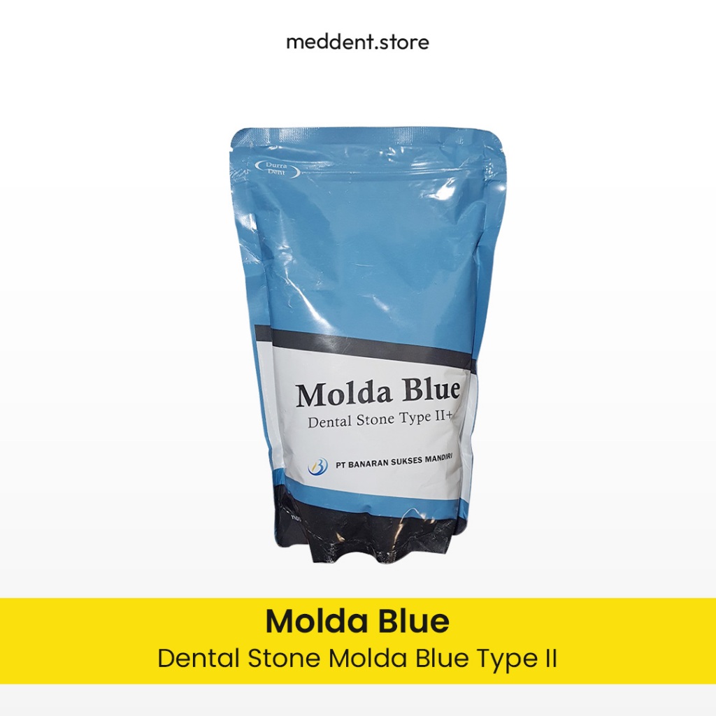 Jual Dental Gips Stone Biru Molda Blue / Bahan Cetak Gigi Palsu Type ...