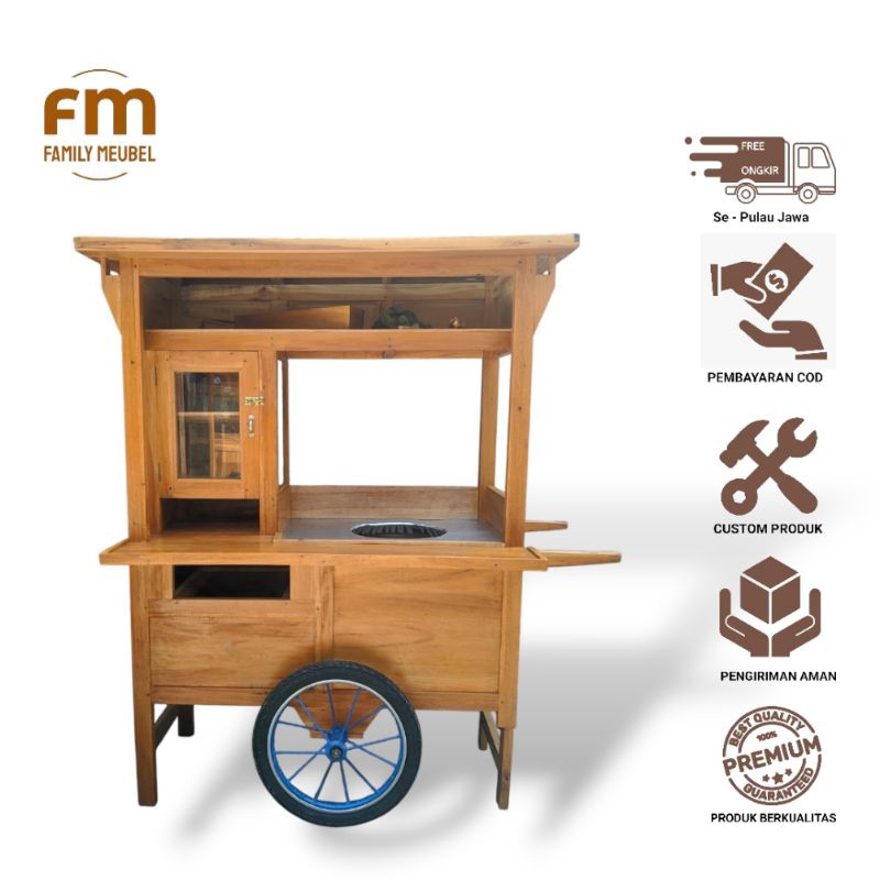 Jual GEROBAK BAKSO UKURAN 120 | Shopee Indonesia