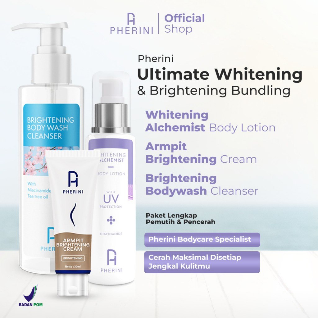 Jual Paket Putih Glowing Lengkap - Pherini Brightening Body Wash ...