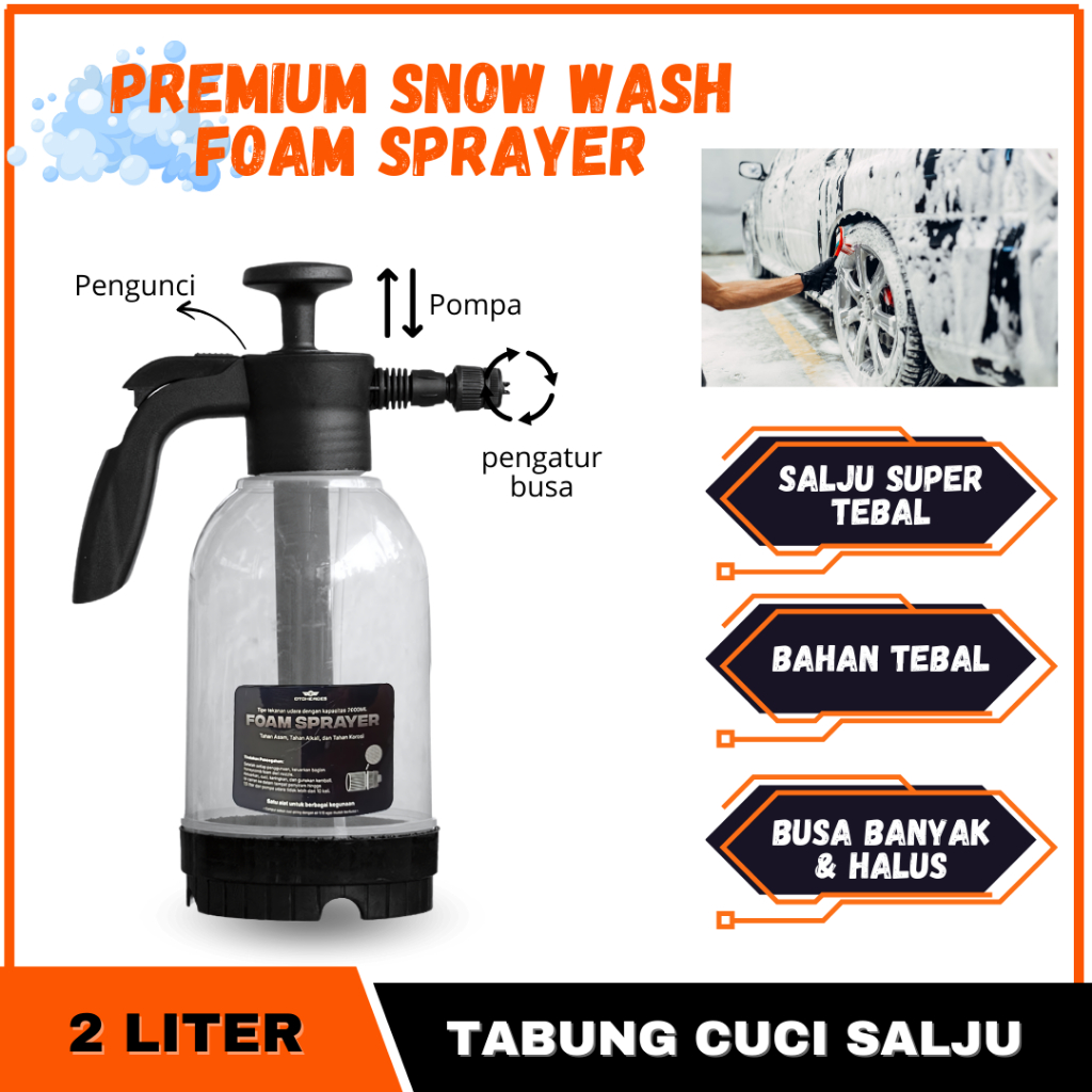 Jual Alat Semprot Cuci Salju Adjustable Nozzle 2L Busa Pencuci Sepeda ...