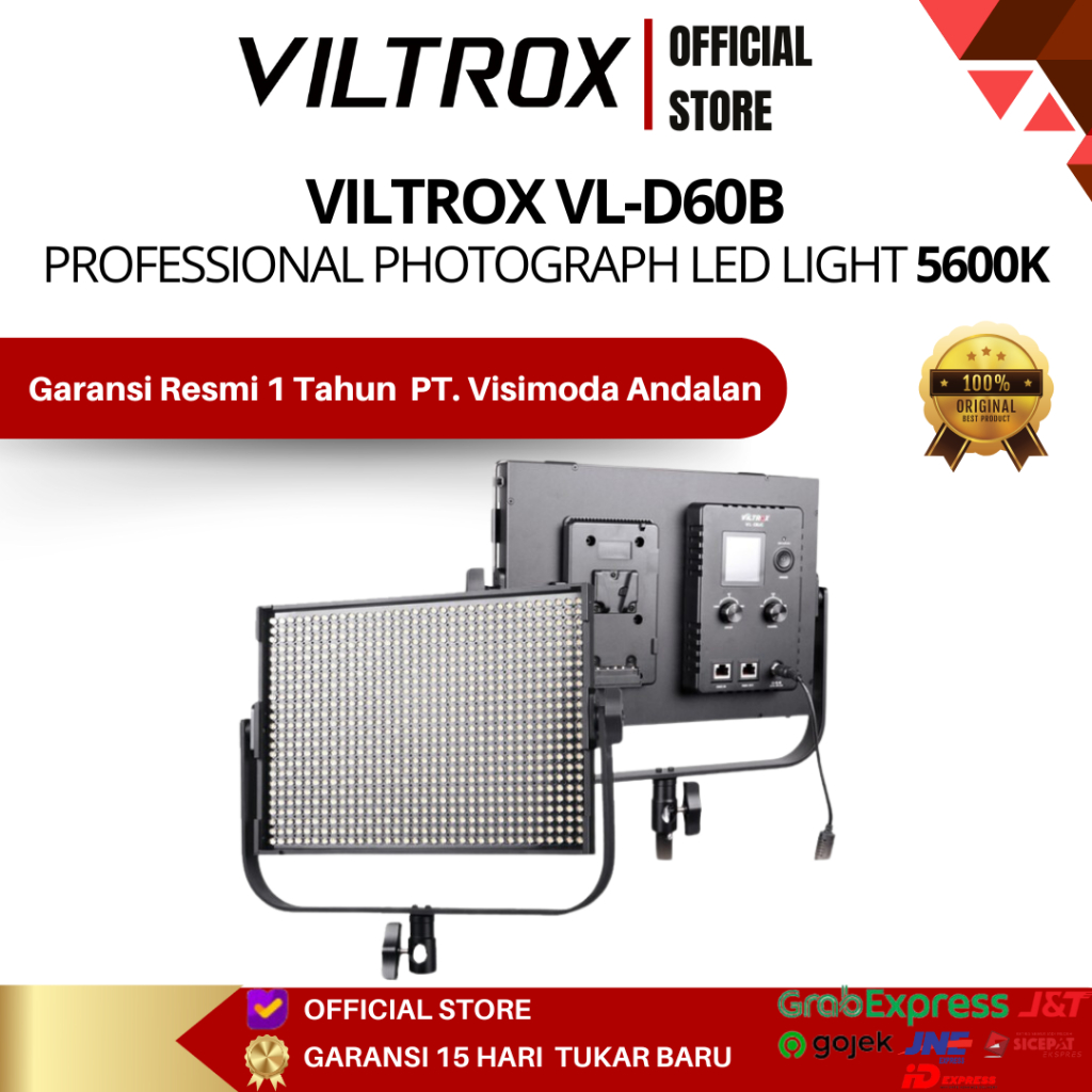 Jual Viltrox VL-D60B Professional Photograph LED Light 5600K | Shopee ...