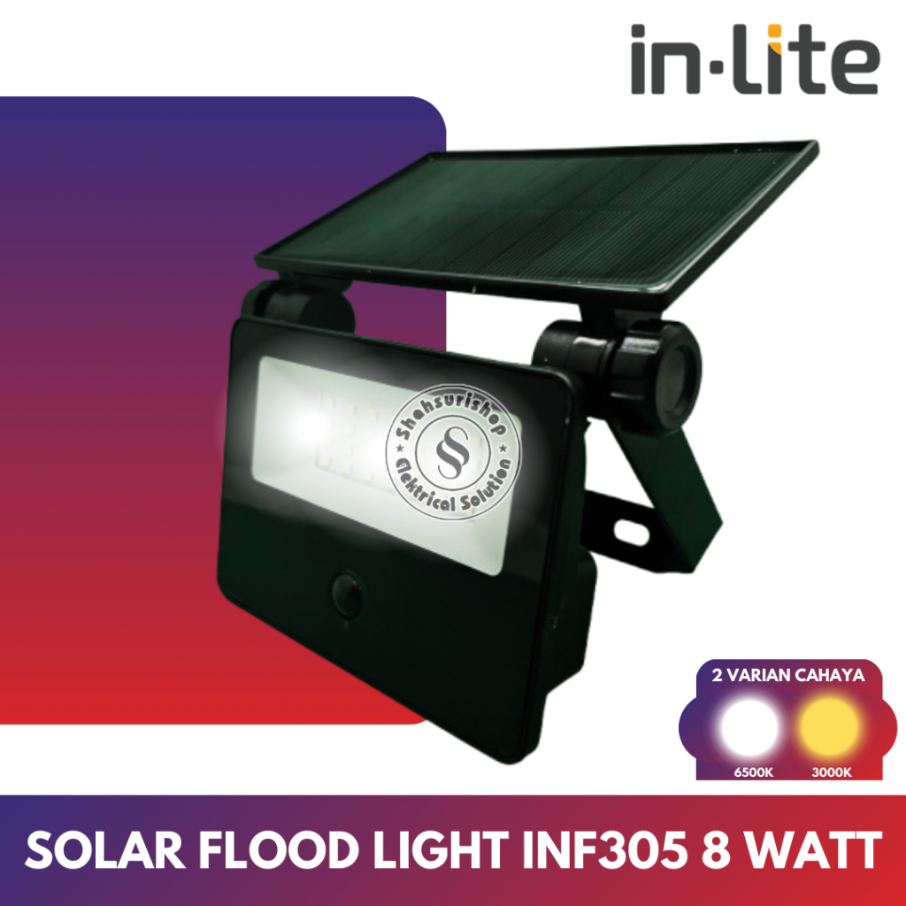 Jual INLITE LAMPU SOROT INF305 IN-LITE FLOOD LIGHT EMERGENCY SOLAR 8 ...