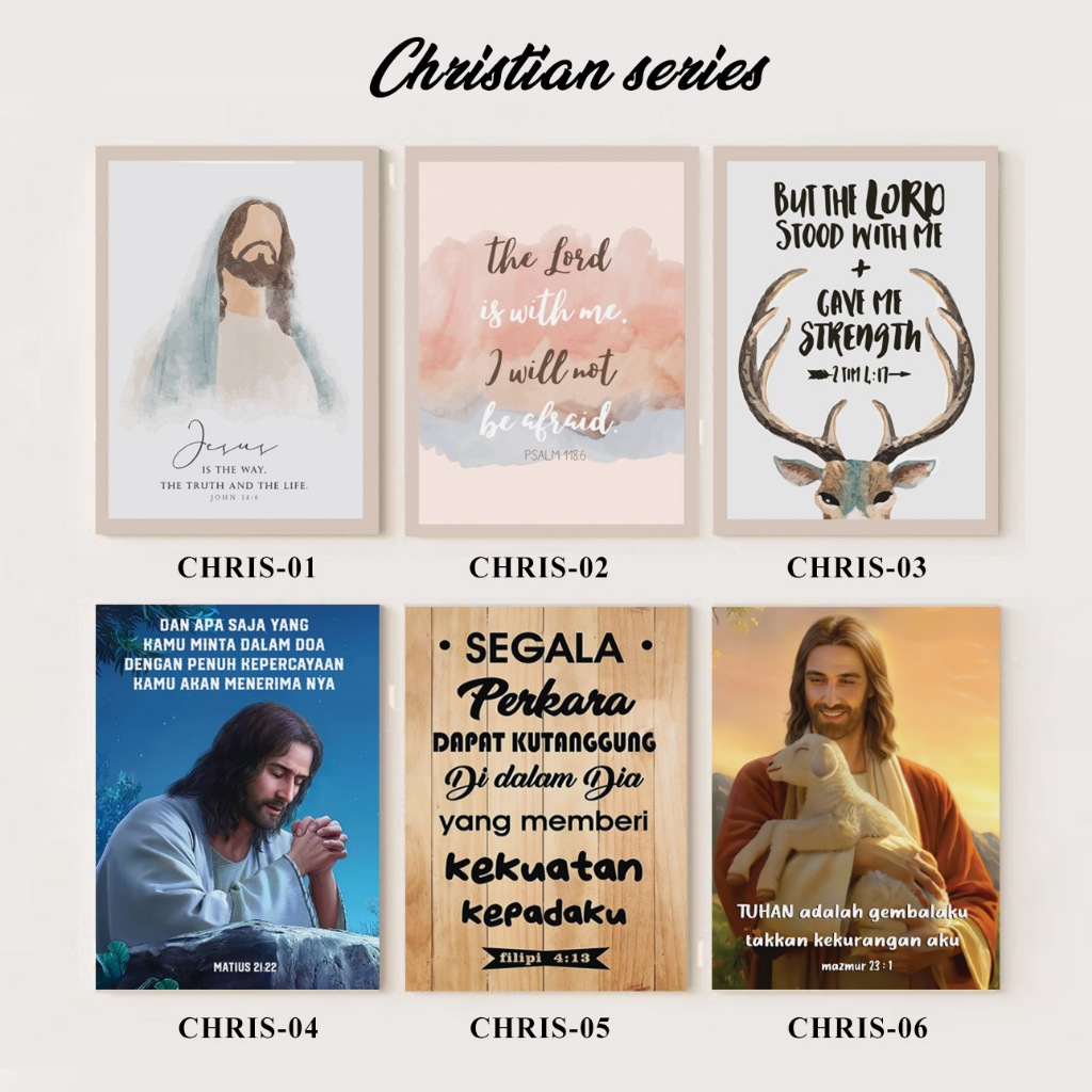 Jual Hiasan Dinding Rohani Kristen Aesthetic Walldecor Yesus Poster ...