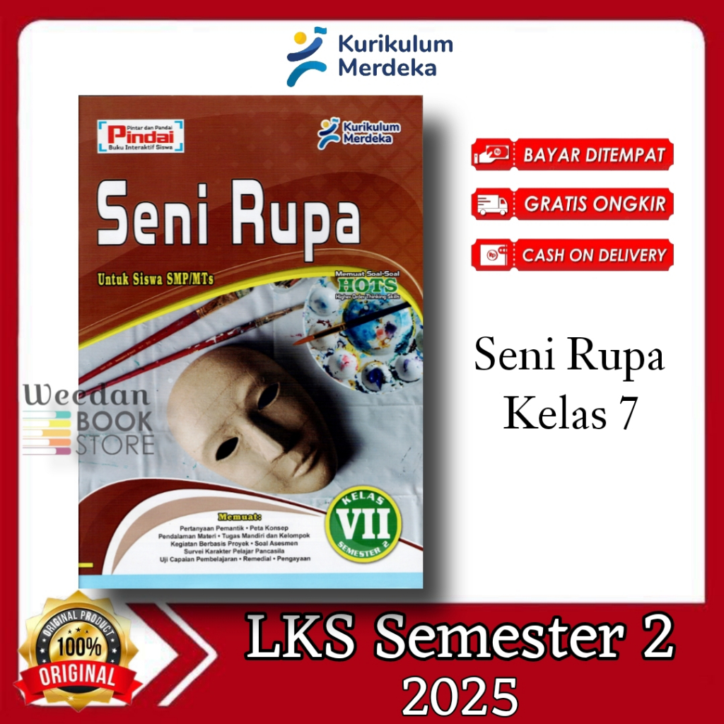Jual [ 2025 ] Buku Lks Pindai SENI RUPA Kelas 7 Smp Semester 2 Kurikulum Merdeka Cv Arya Duta ...