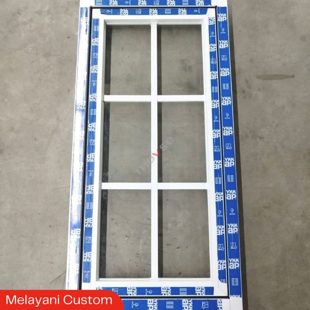 Jual YKK ap Window: Jendela Aluminium 50 x 100 cm Putih + Ornament ...