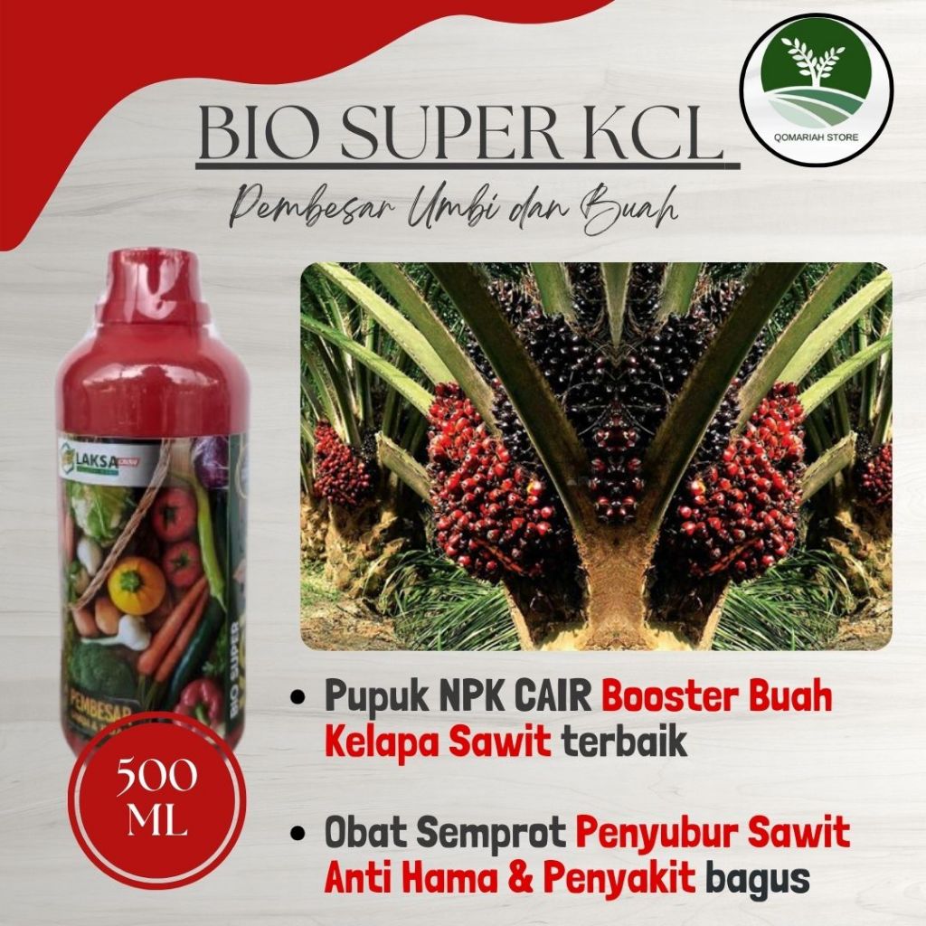 Jual CPRZ Pupuk ajaib pelebat penyubur kelapa sawit terbaik - BIO KCL ML - Pupuk semprot booster ...