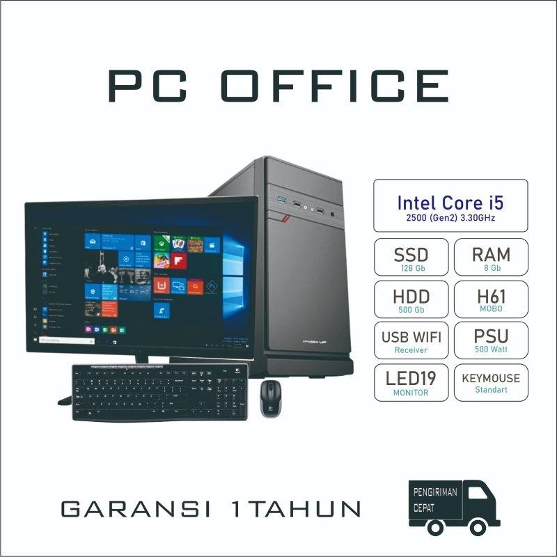 Jual Komputer Rakitan Fullset Intel Core i5 | RAM 8GB | SSD 256GB | Shopee Indonesia